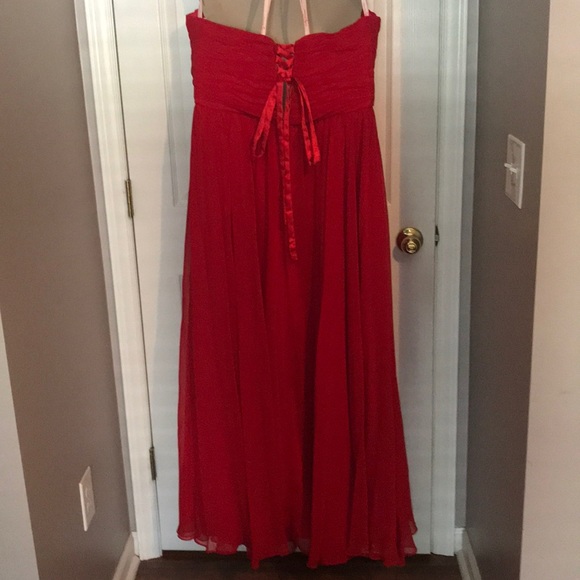 Dresses | Long Red Corset Back Prom Dress | Poshmark